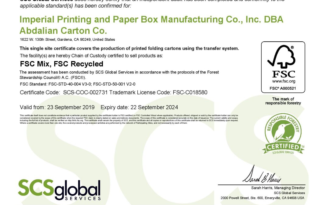FSC-Certificate-2019-page-001 | Imperial Printing | Manufacturer of ...